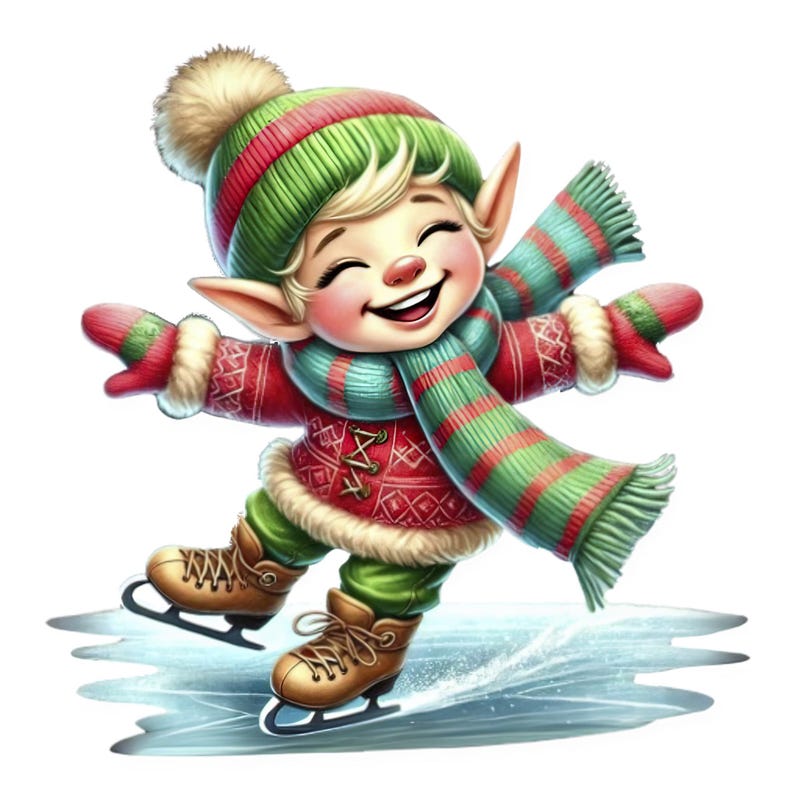 Christmas Elf Clipart Bundle: Festive PNG Art (digital Download) - Etsy