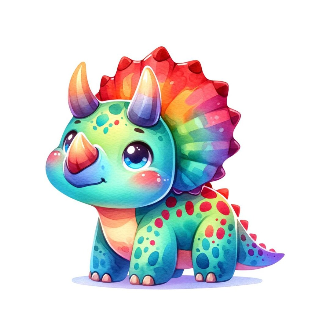 Cute Cartoon Dinosaur Clipart - 11 High-quality Jpgs - Nursery Decor ...