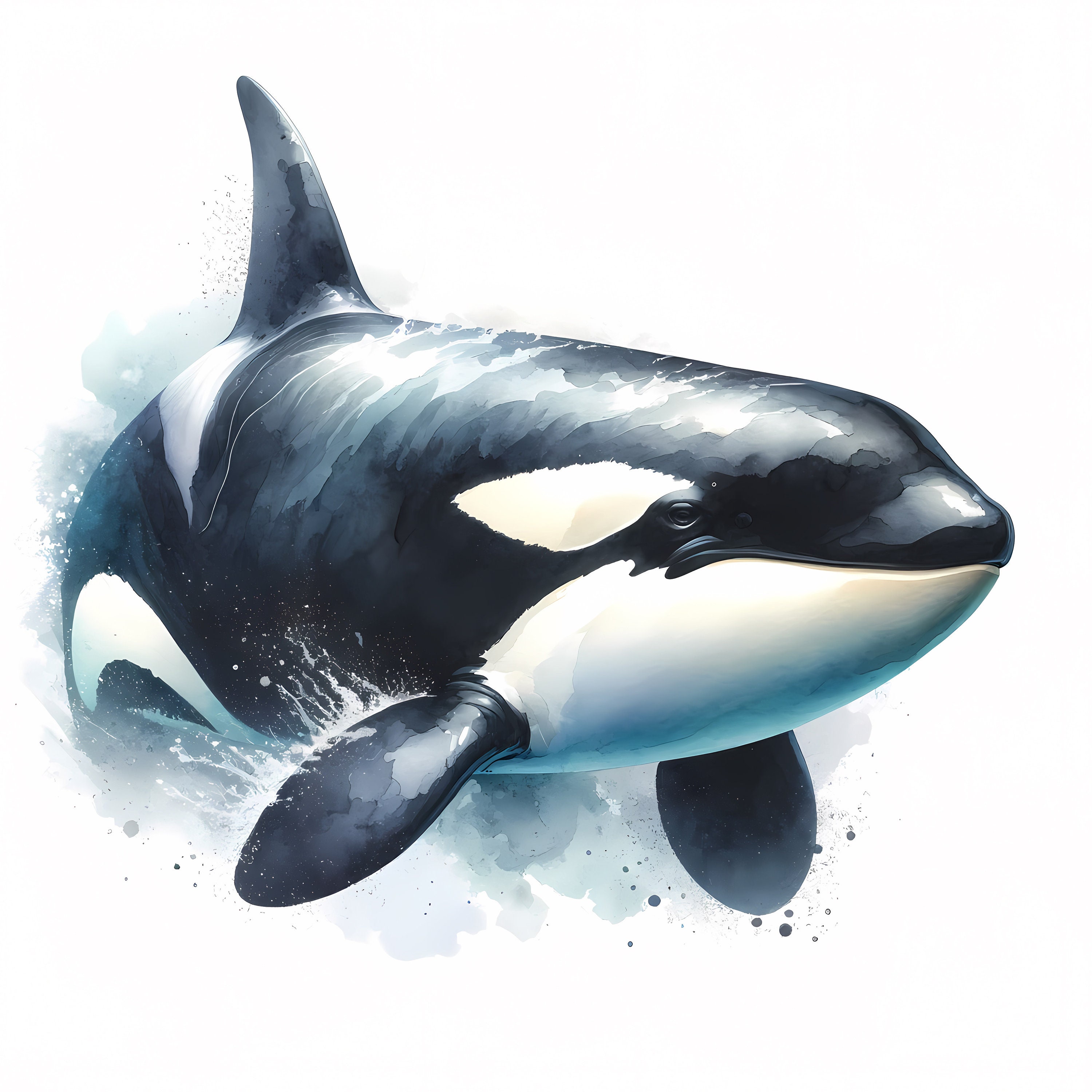 Killer Whale Clipart 12 High-quality Jpgs Orca Whale Clipart Bundle ...