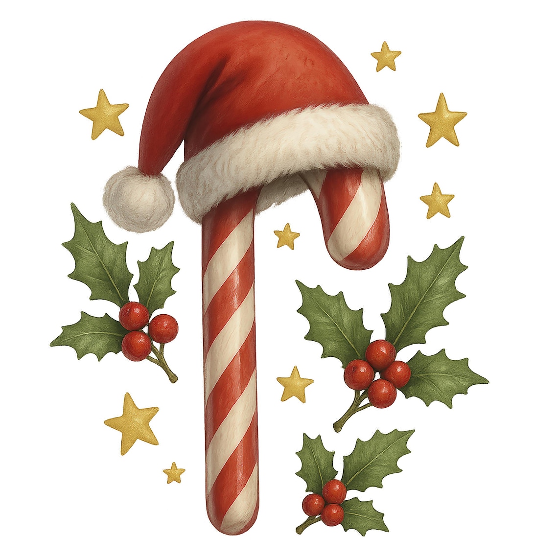 10 Candy Cane PNG Clipart: Christmas Holiday Design (digital Download ...