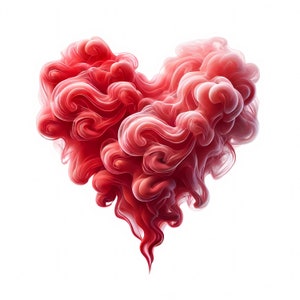 Ethereal Smoke Heart Clipart | High-quality Jpgs (digital Download) - Etsy