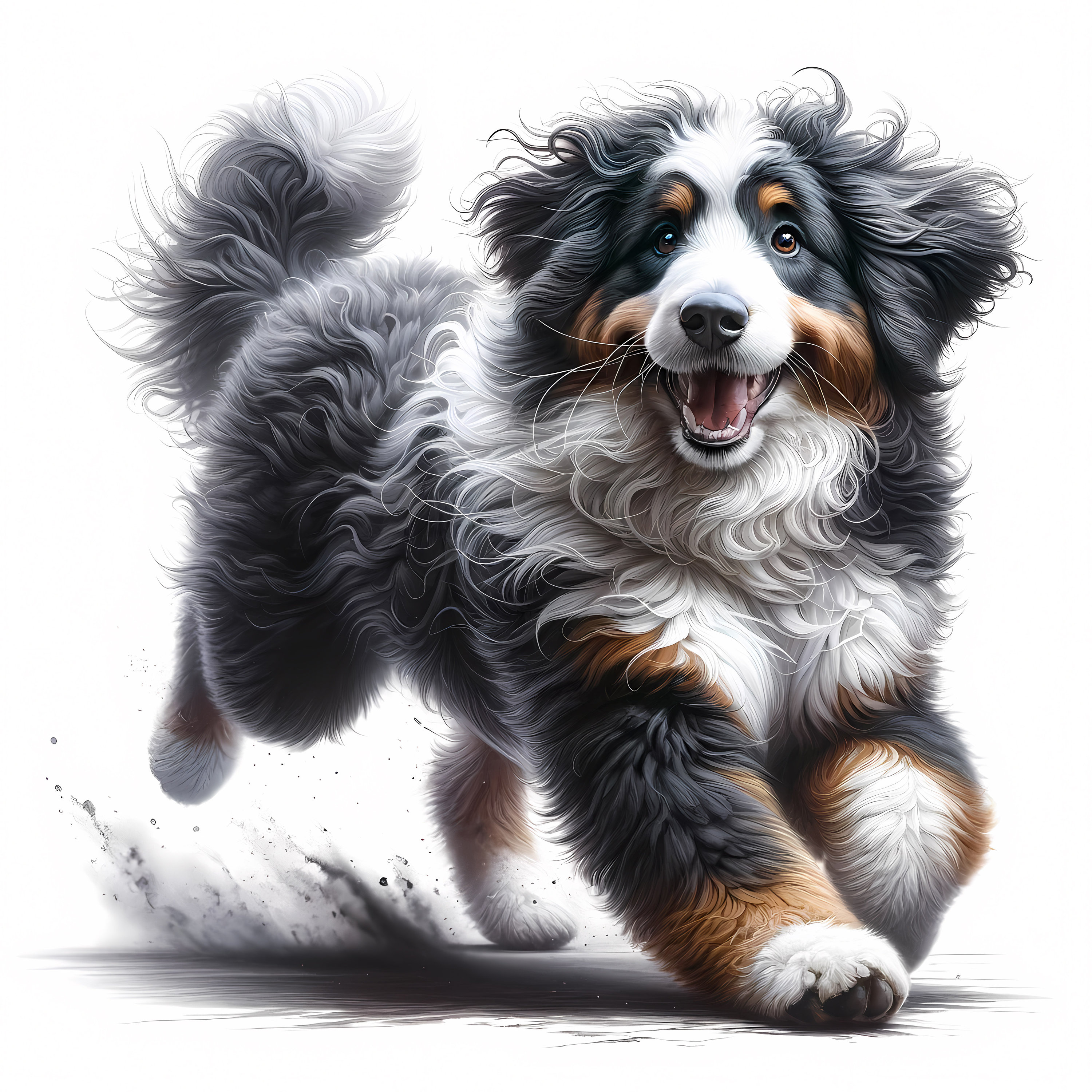 Bernedoodle Clipart - 11 High-quality Jpgs - Cute Bernedoodle Clipart ...