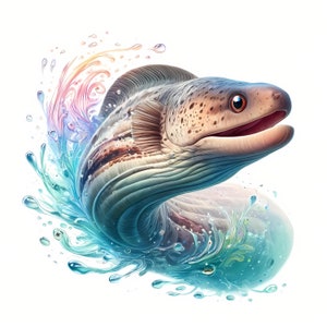 Eel Clipart | 12 High-quality Jpgs | Clipart Bundle | Marine Biology ...