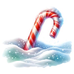 Festive Candy Cane Christmas Clipart Bundle (12 JPG Digital Download ...