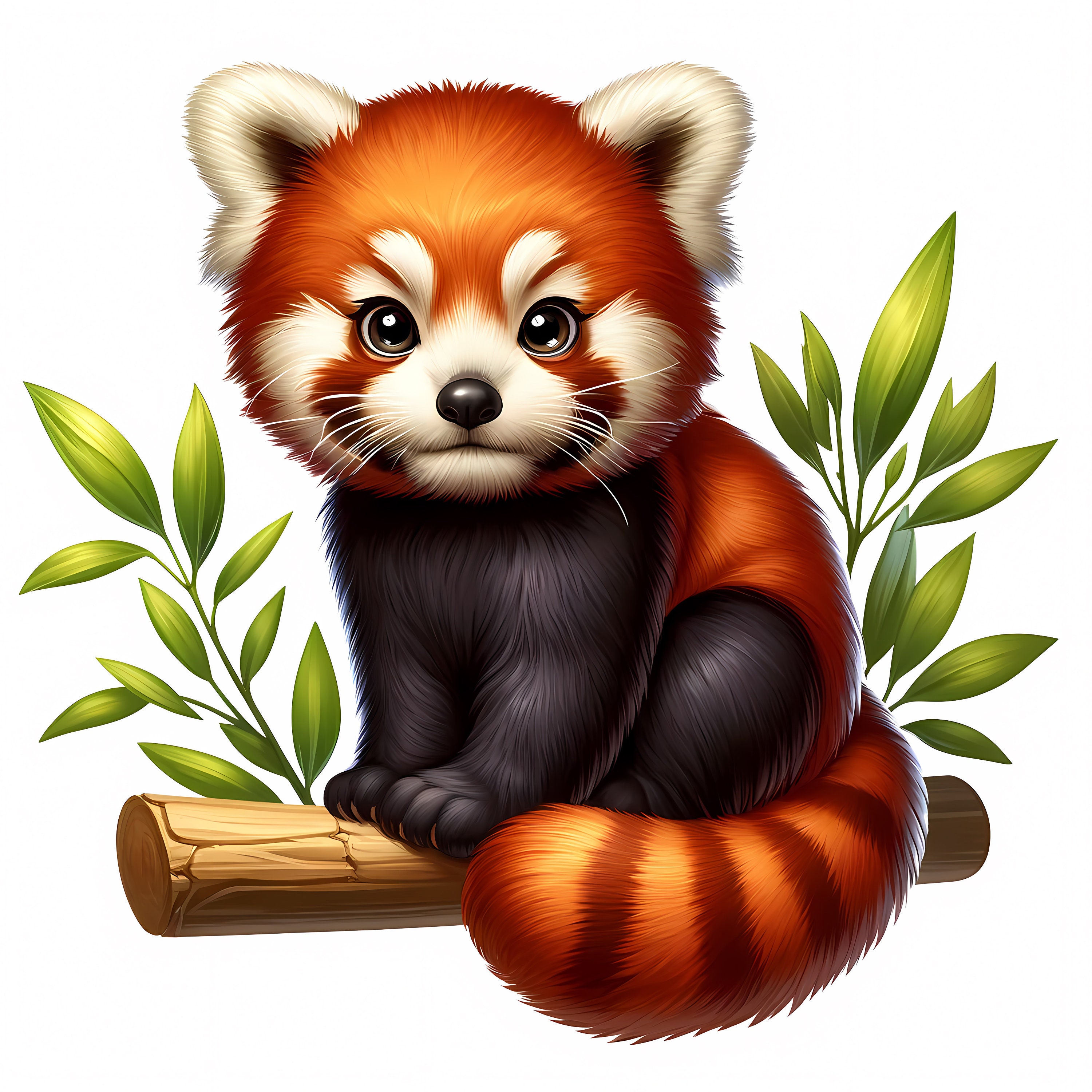 Cute Red Panda Clipart – High-quality Jpgs for Commercial Use (digital ...