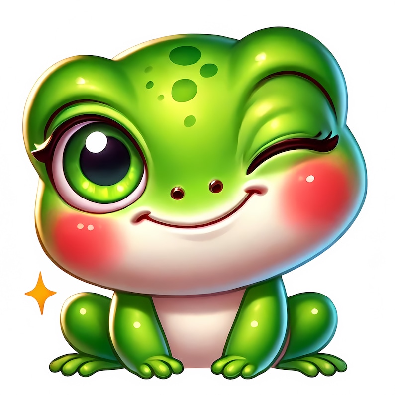 Cute Frog Clipart | 12 High-quality Designs | Sweet Adorable Frog ...
