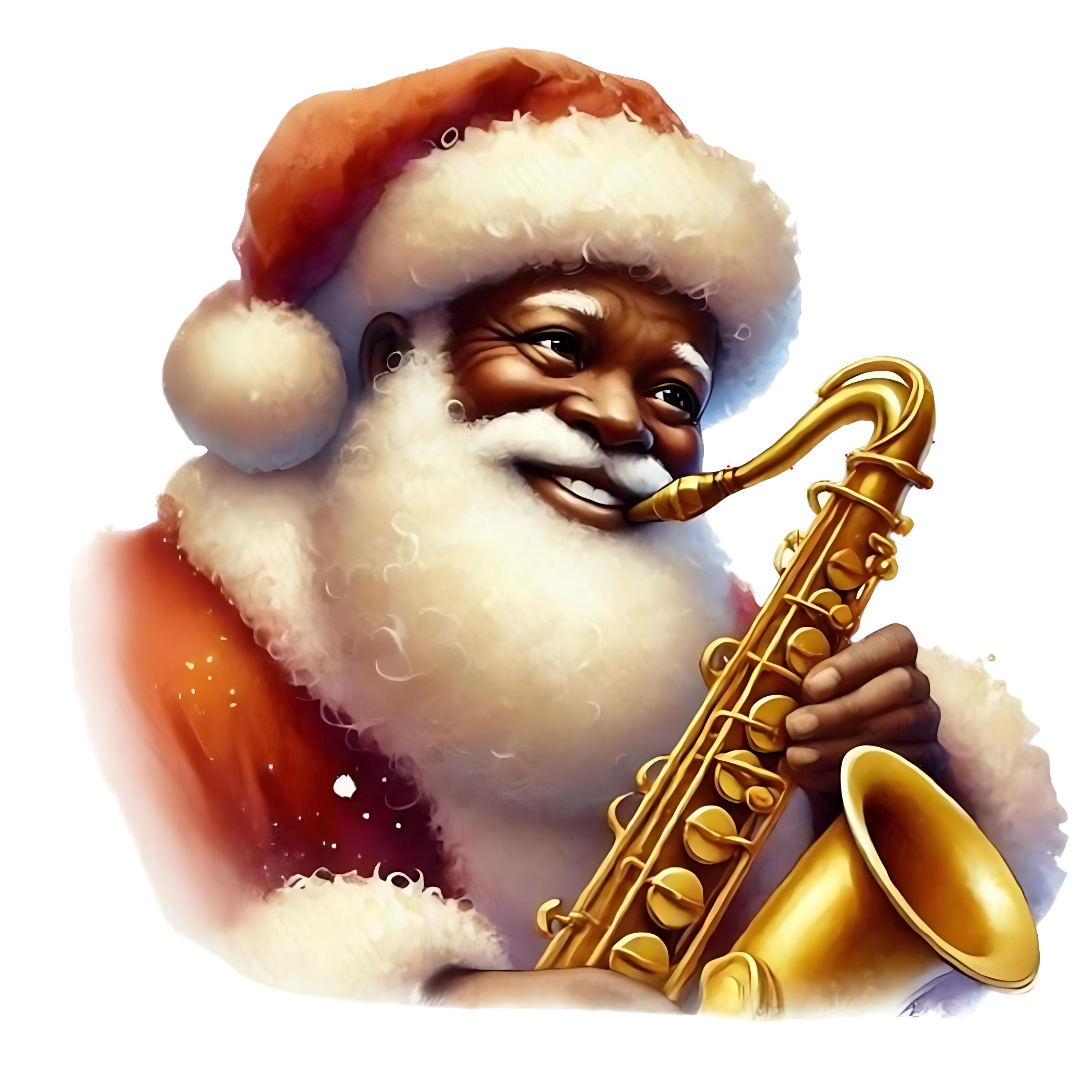 Festive Black Santa Clipart Bundle: Holiday Decor, Christmas African ...
