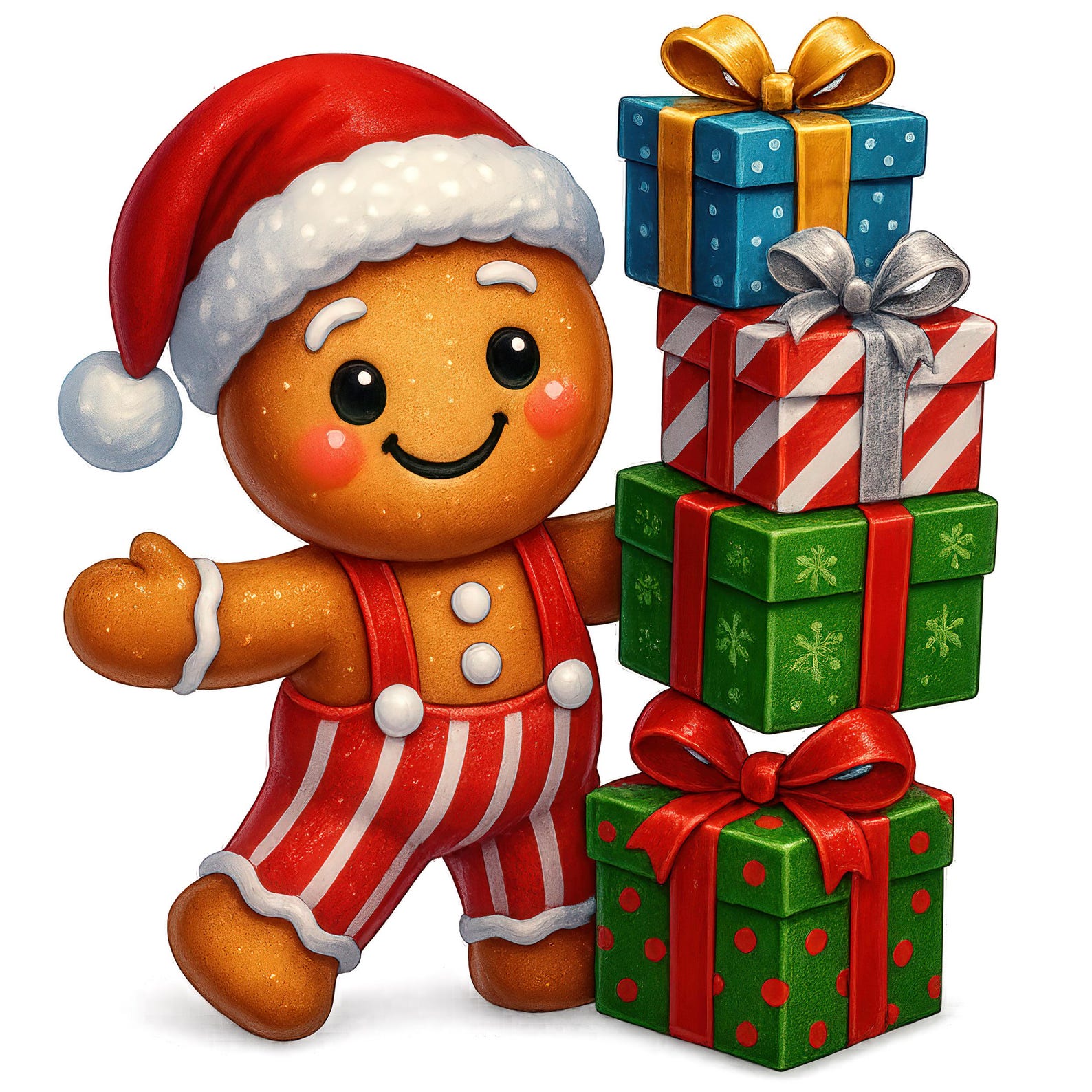 Gingerbread Man Christmas Clipart Bundle: Festive Cookie Pngs (set of ...