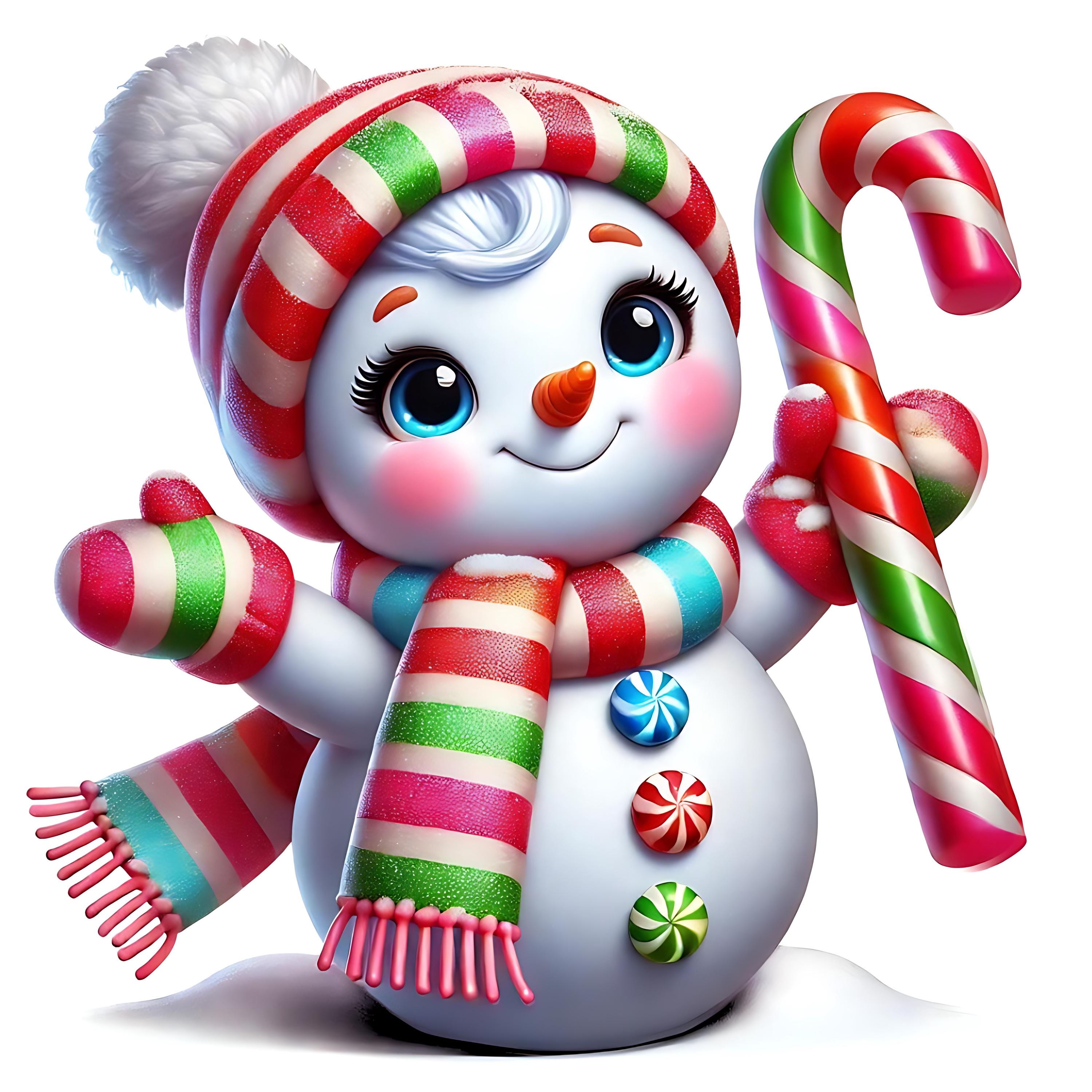 Cute Snowman Clipart | 12 High-quality Jpgs | Festive Christmas Snowman ...