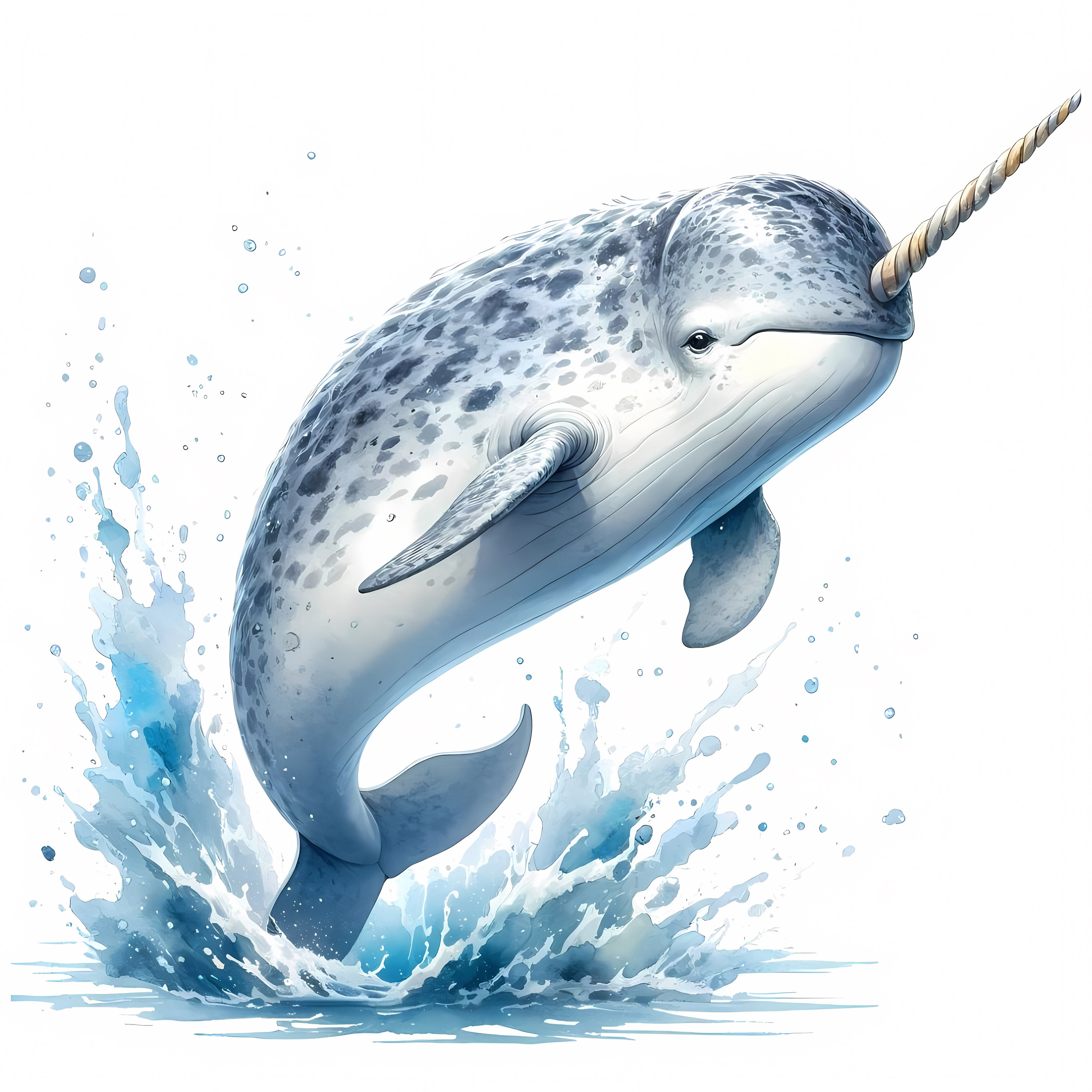 Elegant Narwhal Clipart Bundle | Sea Creature Art (digital Download) 12 ...