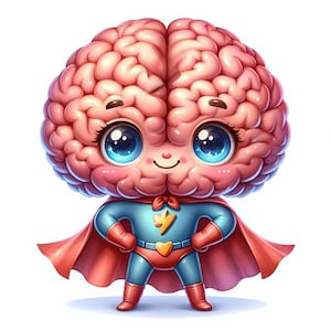 Cute Brain Clipart | 12 High-quality Jpgs | Adorable Cute Brain Clipart ...