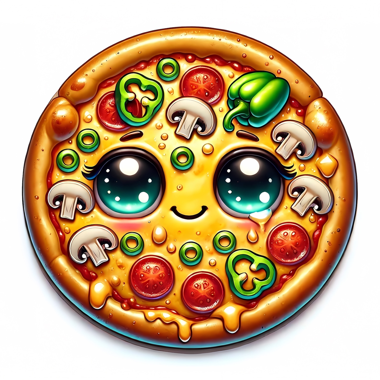 Cute Pizza Clipart 12 High-quality Jpgs Charming Cute Slice Pizza ...