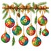 Christmas Baubles Clipart Set: Festive Hanging Ornaments (digital ...