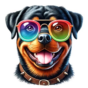 Funny Rottweiler Clipart | 12 High-quality Jpgs | Playful Goofy ...