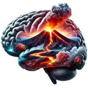 Brain & Landscape Clipart: Double Exposure Art (digital Download ...