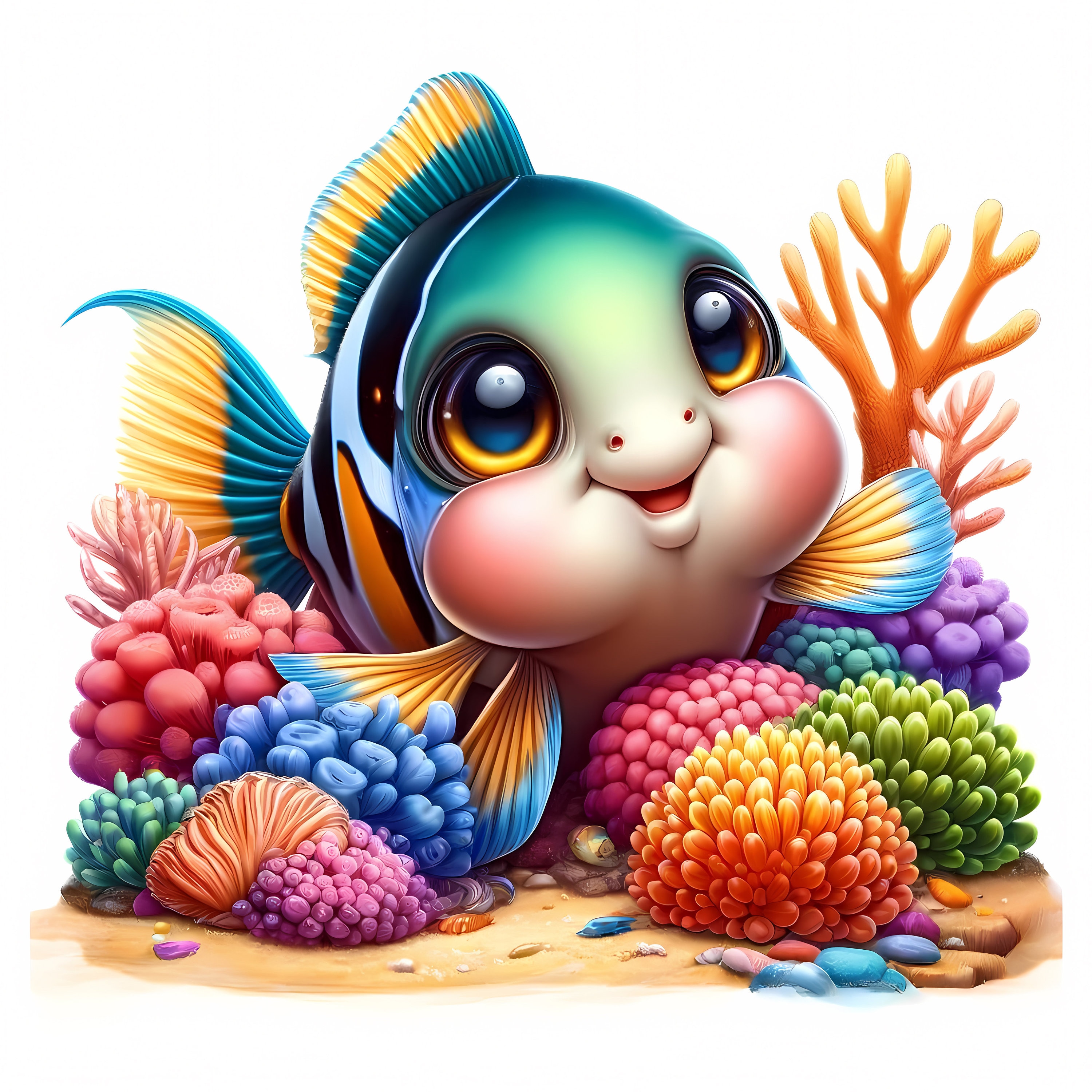 Cute Fish Clipart 10 High-quality Jpgs Adorable Cute Fish Clipart ...