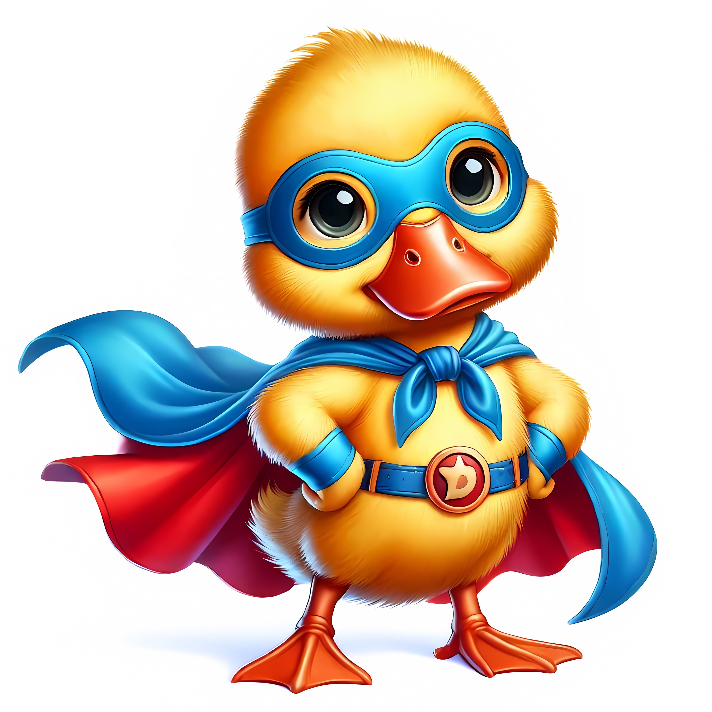 Cute Duck Clipart | Yellow Duck Art Prints (commercial Use) (digital ...