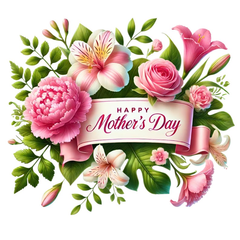 Happy Mothers Day Floral Clipart Bundle (digital Download) - Etsy