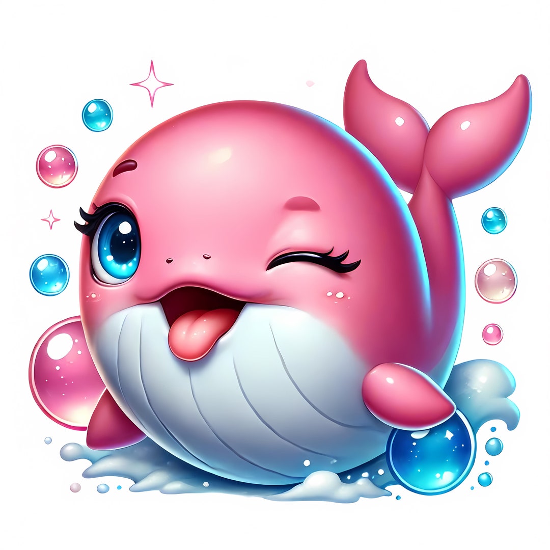 Cute Baby Whale Clipart | 11 High-quality Jpgs | Adorable Baby Whale Bundle | Wall Art | Sea ...