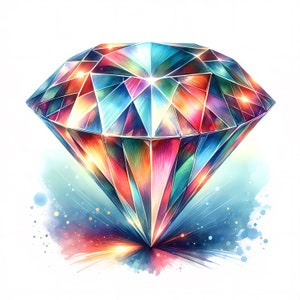 Glamorous Diamond Clipart Bundle | High-quality Jpgs (digital Download ...