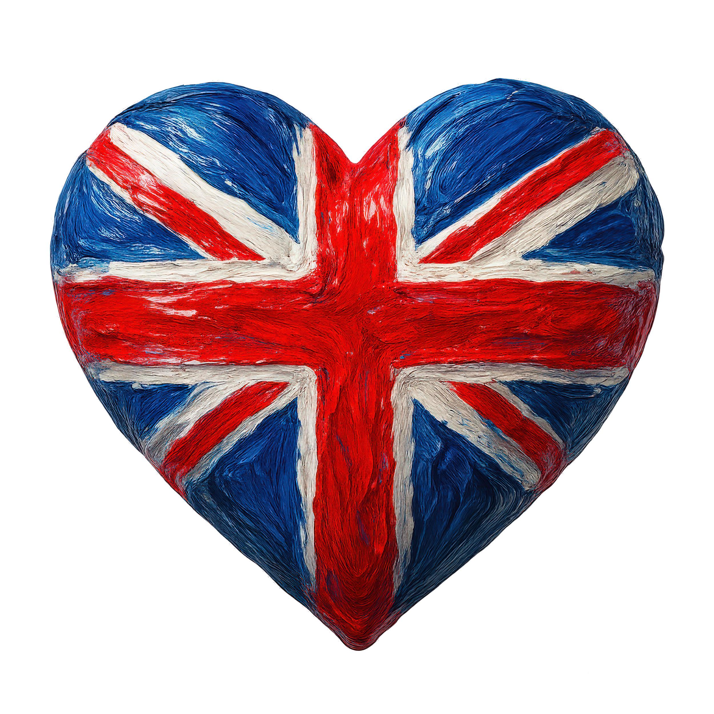British Flag Heart Clipart, UK Pride PNG (digital Download) Set of 11 ...