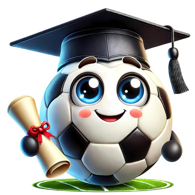 Cute Soccer Ball Clipart Bundle | Sports Art Printables (commercial Use ...