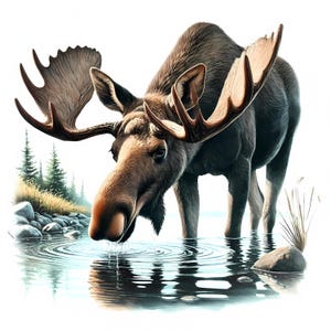 Moose Clipart | 11 High-quality Jpgs | Majestic Moose Clipart Bundle ...