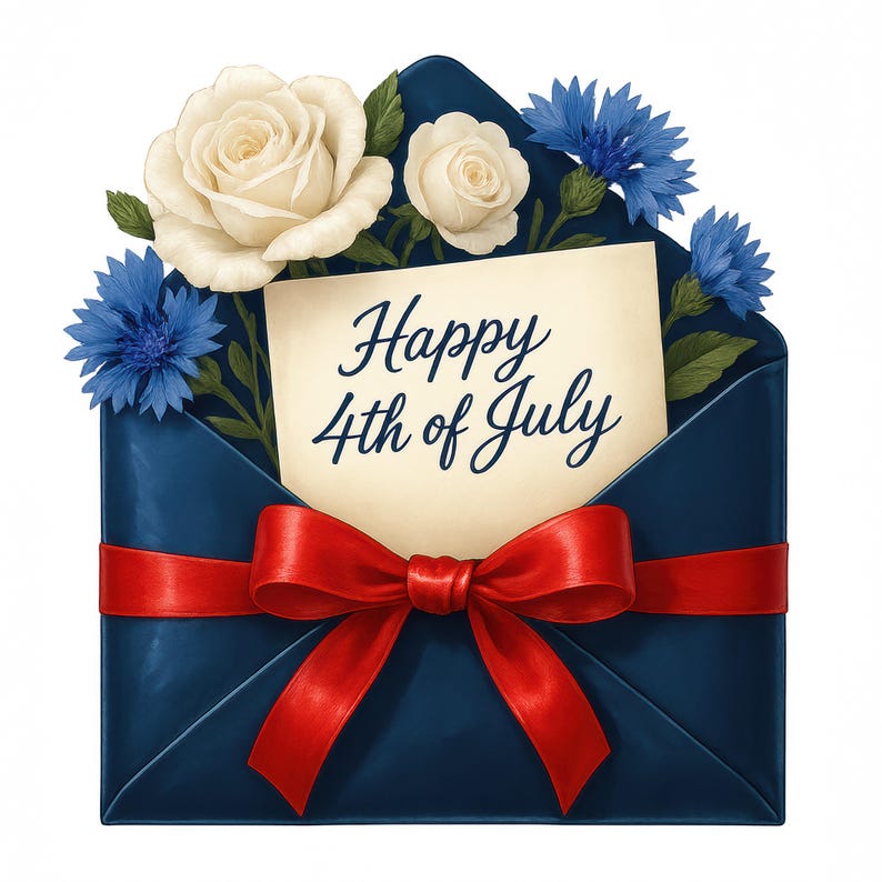 10 4th of July Clipart Bundle: Patriotic Envelope Designs (commercial ...