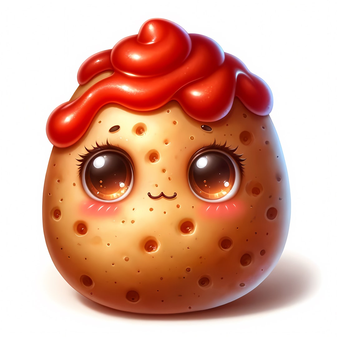 Cute Potato Clipart Bundle - 13 High-quality Jpgs - Charming Potato ...