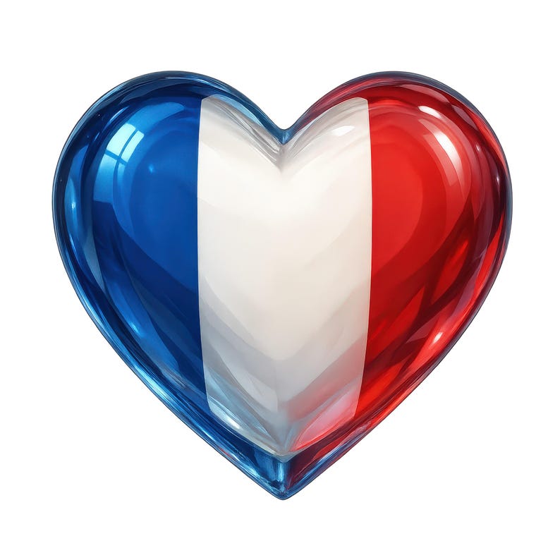 French Flag Heart Clipart, French Pride Graphic (digital Download) - Etsy