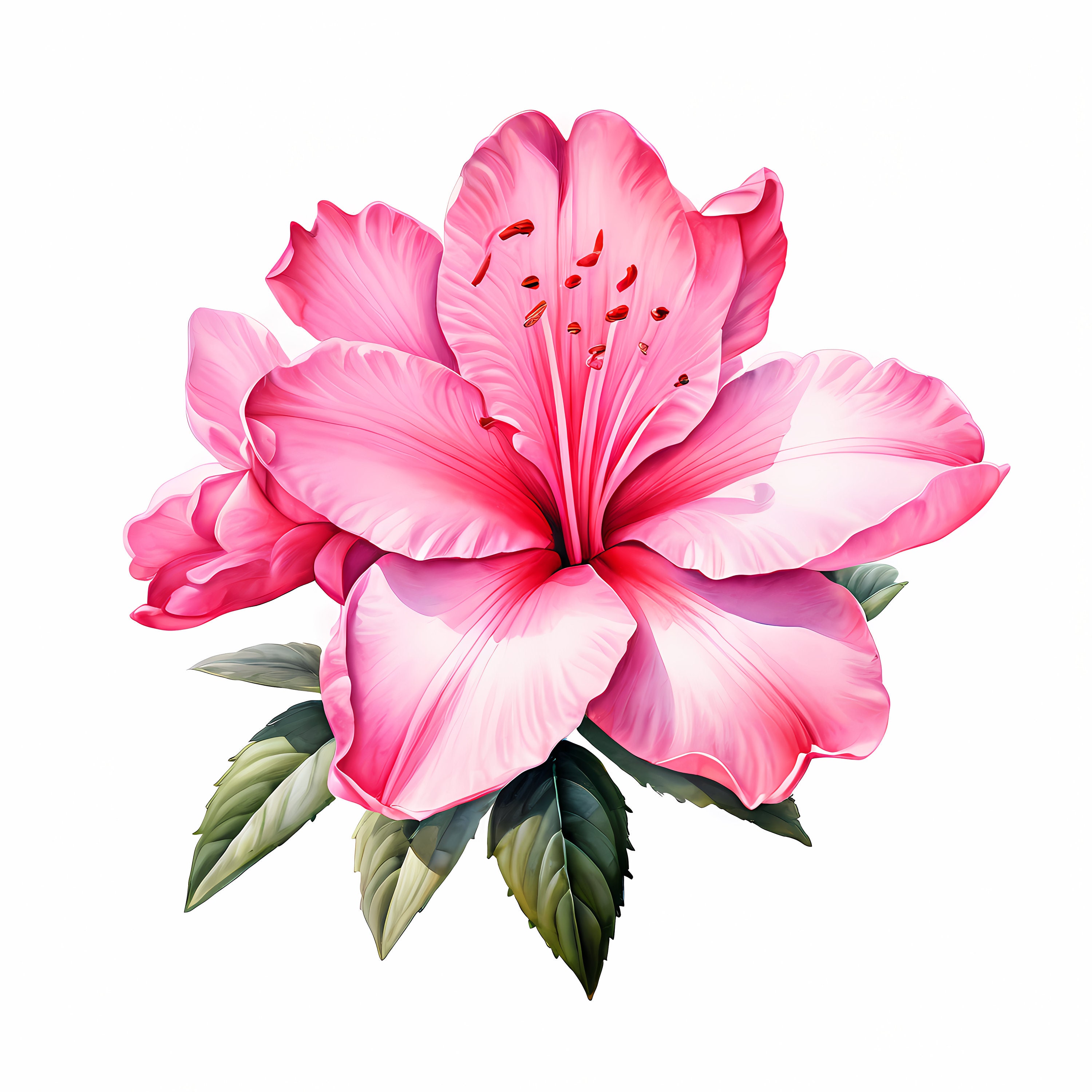 Azalea Flower Clipart | 10 High-quality Jpgs | Clipart Bundle | Wall ...