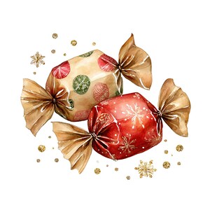 Christmas Candies Clipart | Festive Holiday Treat Graphics | Digital ...