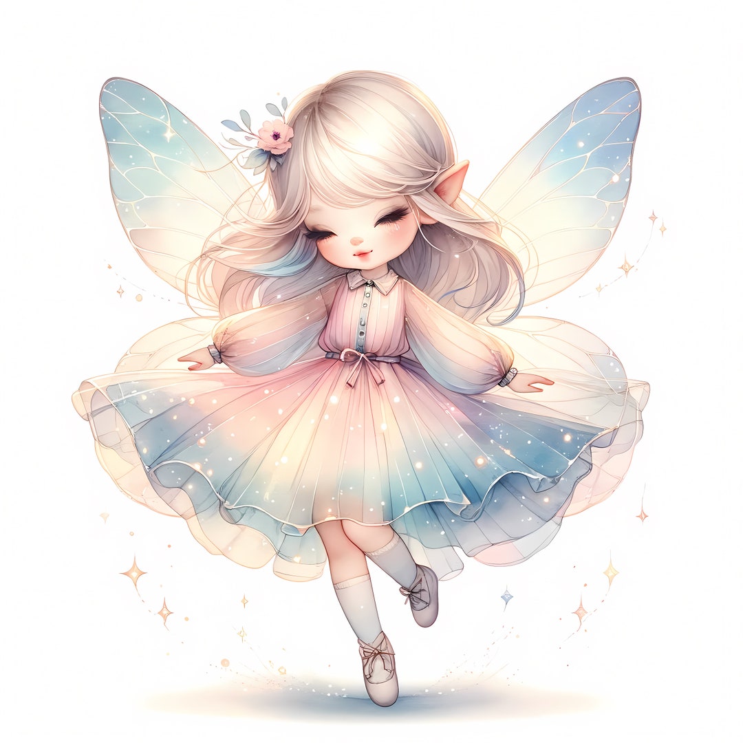 Cute Fairy Clipart - 12 High-quality Designs - Fairies Clipart Bundle ...