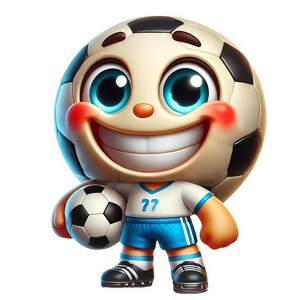 Cute Soccer Ball Clipart | 12 High-quality Jpgs | Adorable Football ...