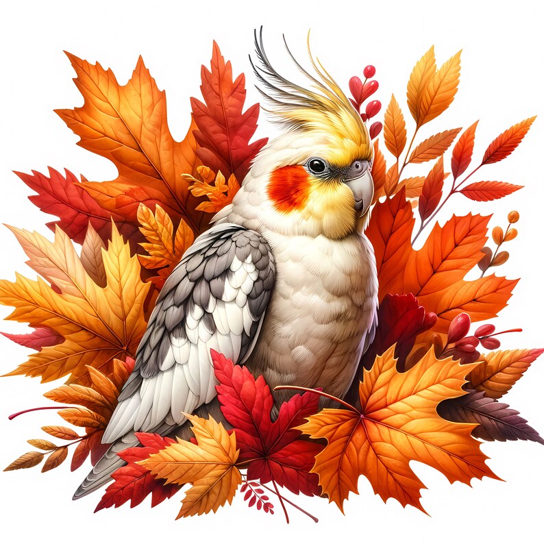 Cockatiel Clipart 11 High-quality Jpgs Cute Cockatiel Clipart Bundle ...