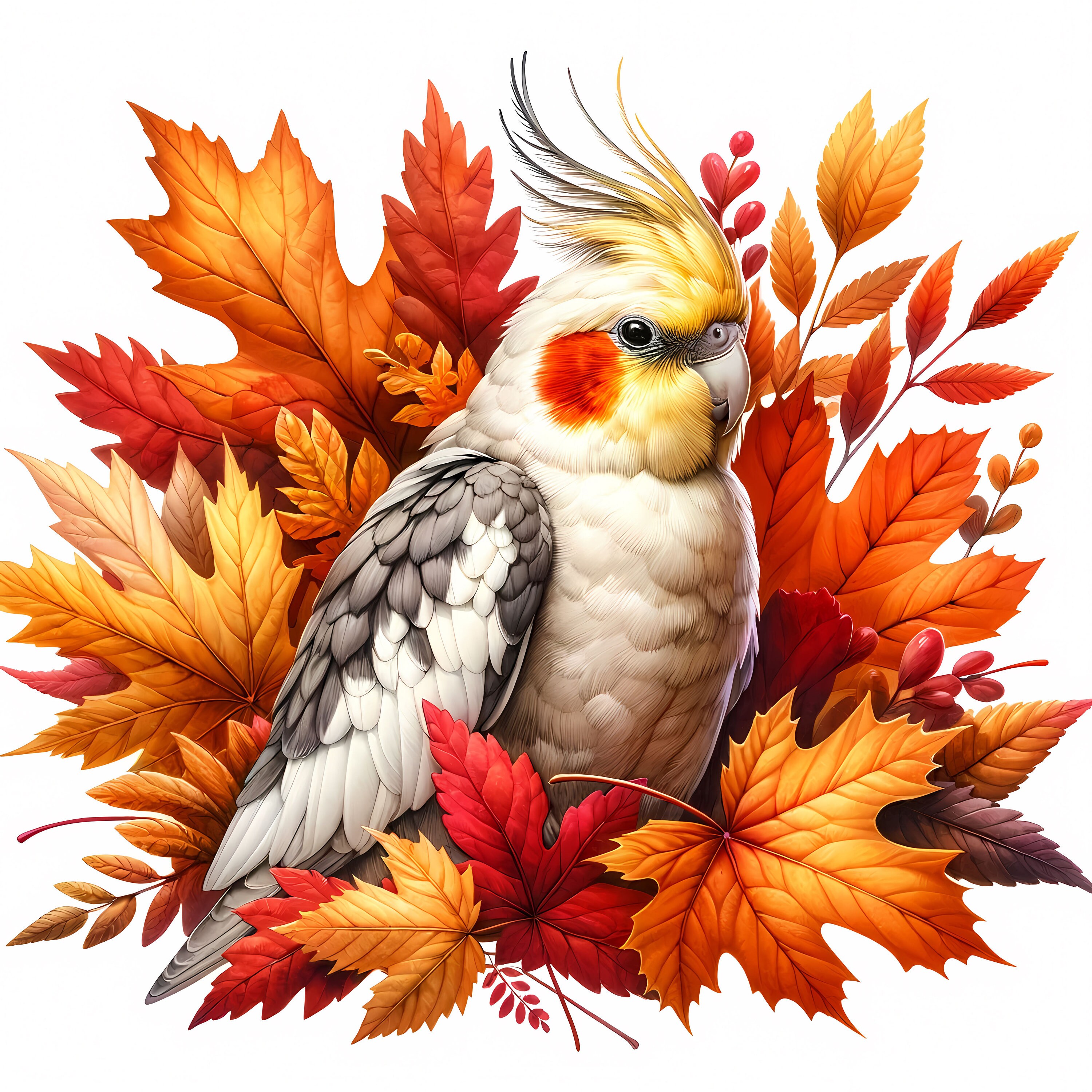 Cockatiel Clipart 11 High-quality Jpgs Cute Cockatiel Clipart Bundle ...