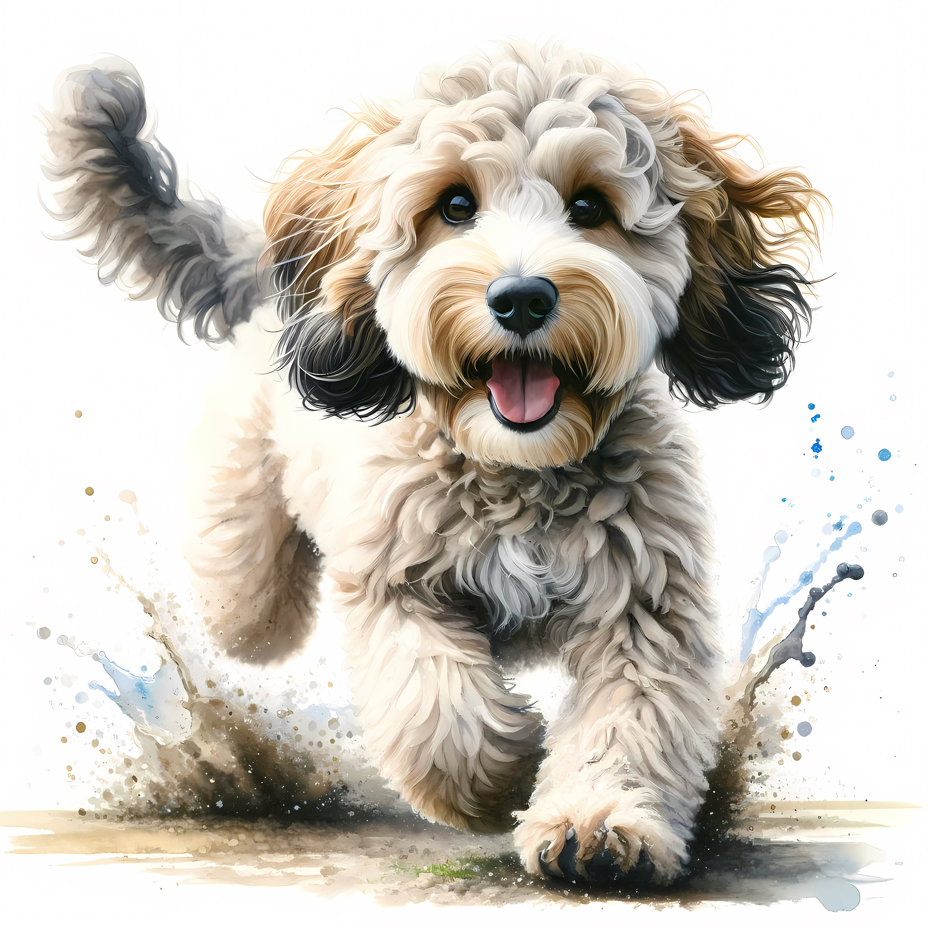 Cockapoo Dog Clipart 12 High-quality Jpgs Digital Download Card Making ...