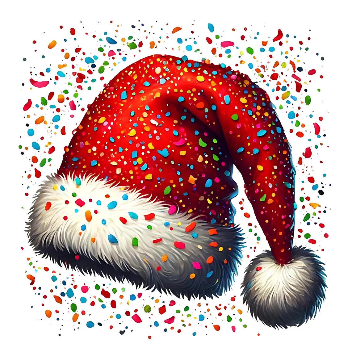 Festive Santa Hat Clipart Bundle: Holiday Art (commercial Use) (12 Jpgs ...