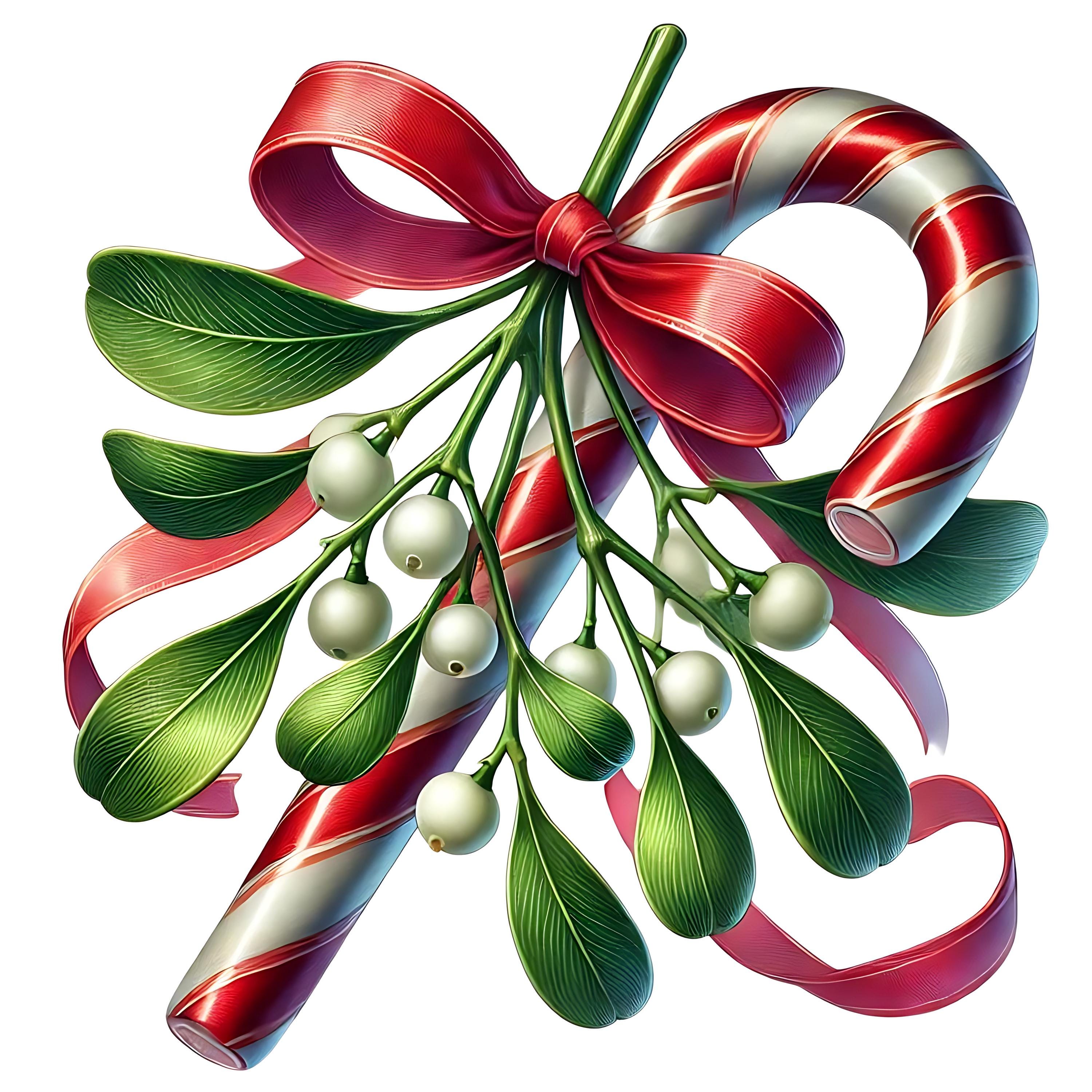 Christmas Mistletoe Clipart Bundle: Festive Holiday Art (11 JPG Digital ...