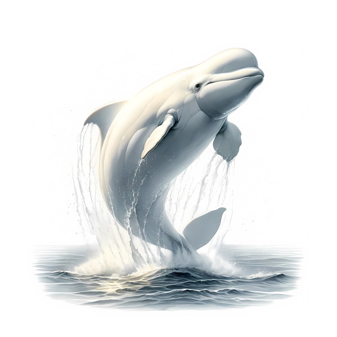 Beluga Whale Clipart - 11 High-quality Jpgs - Cute Beluga Clipart ...