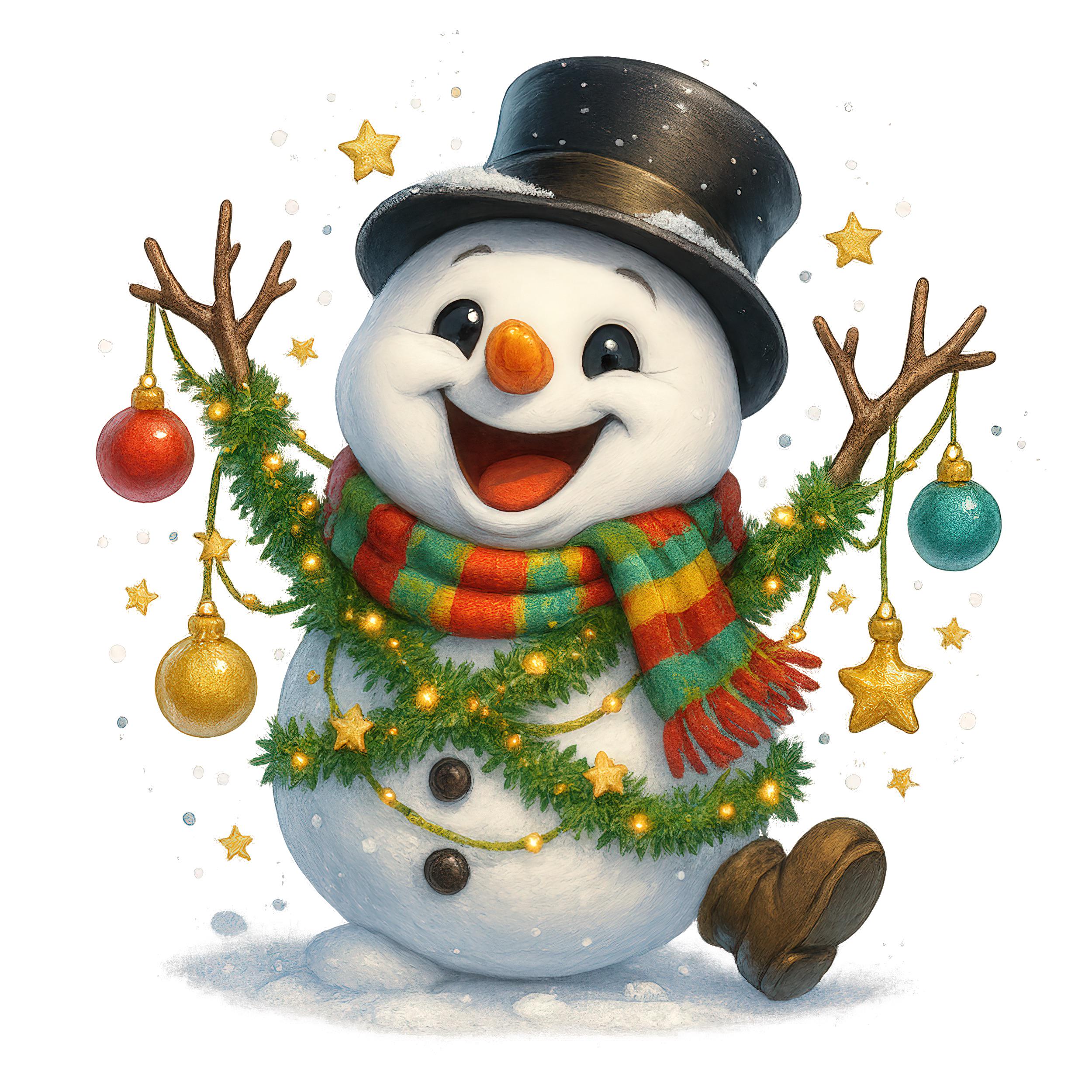 15 Cute Snowman Clipart Bundle, Winter Snowman Pngs, Christmas Snowman ...