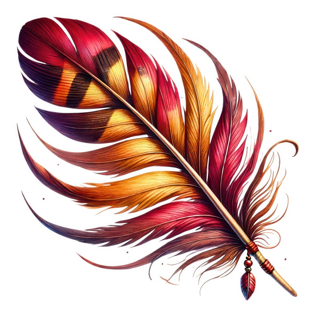 11 PNG/JPG | Native Feather Clipart | Striking Native Feather Clipart ...