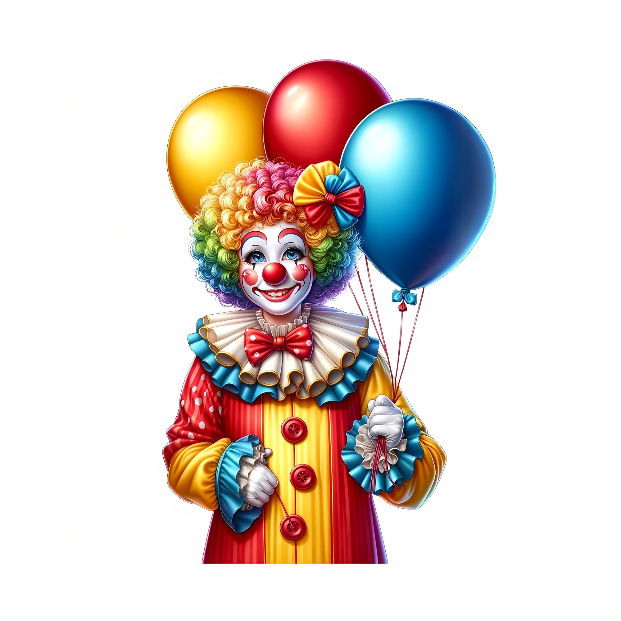 Clown Holding Balloons Clipart 10 High-quality Jpgs Cute Clown Clipart ...