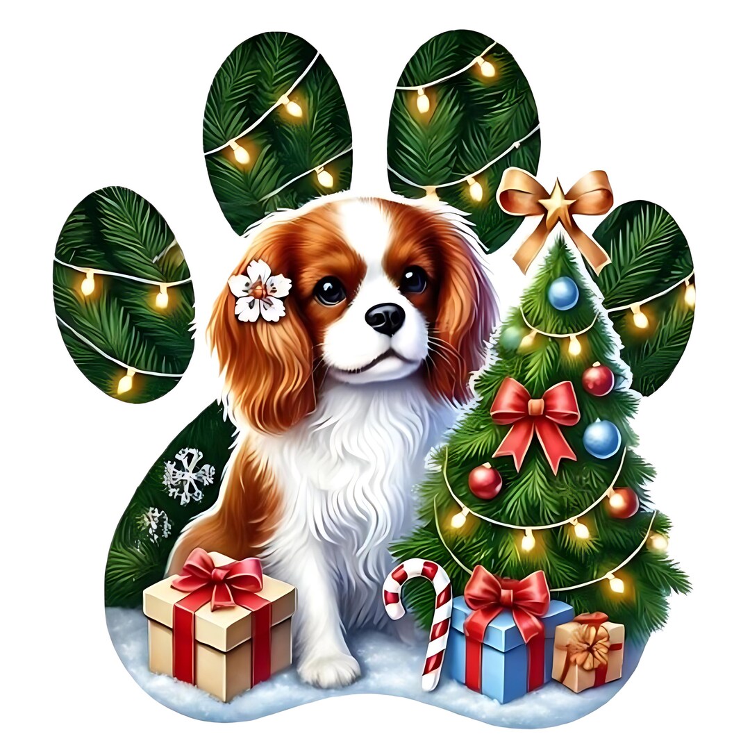 Christmas Dog Clipart 11 High-quality Jpgs Adorable Christmas Dog ...
