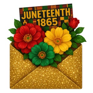 Juneteenth Flowers PNG Clipart: Black History Design (digital Download ...