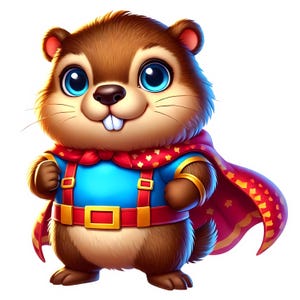 Cute Groundhog Clipart | 12 High-quality Jpgs | Adorable Groundhog ...