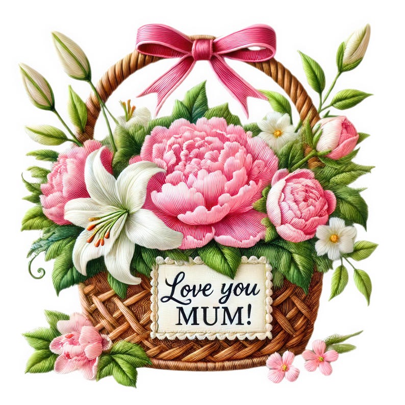 Happy Mothers Day Floral Clipart Bundle (digital Download) Set of 12 ...