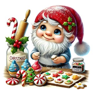 Christmas Gnome Clipart: Festive Gnomes Holiday Bundle (10 JPG Digital ...