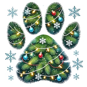 Paw Print Clipart 12 High-quality Jpgs Christmas Paw Print Clipart ...