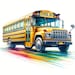 Yellow School Bus Clipart | Student Transport Art (digital Download ...